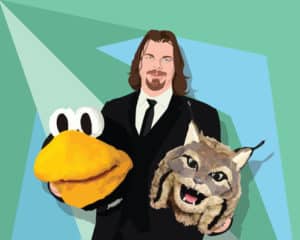 Behind the Oilers Mascot "Hunter the Lynx" is Chad Spencer - Sport ...